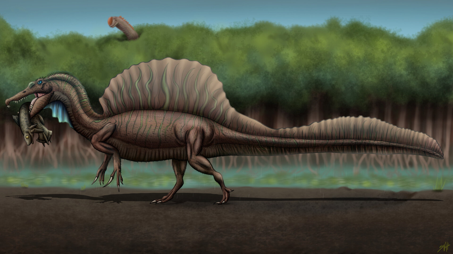 J.N. Hinge (SecondVoltage) - Spinosaurus - Paleoart