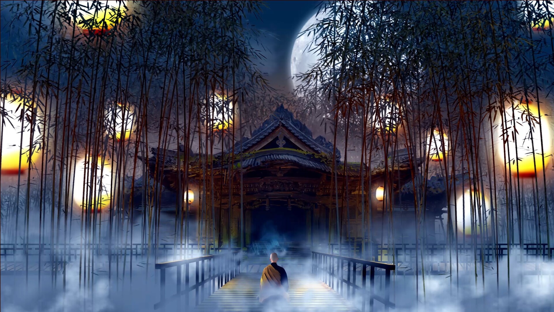ArtStation - temple in the bamboo forest