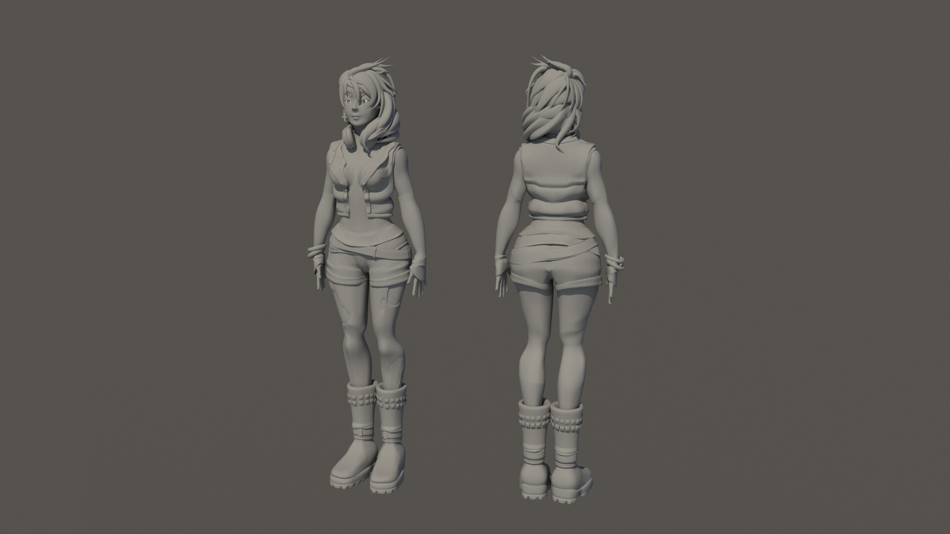 ArtStation - Ellie from Sleepwalkers - Modelling Assignment