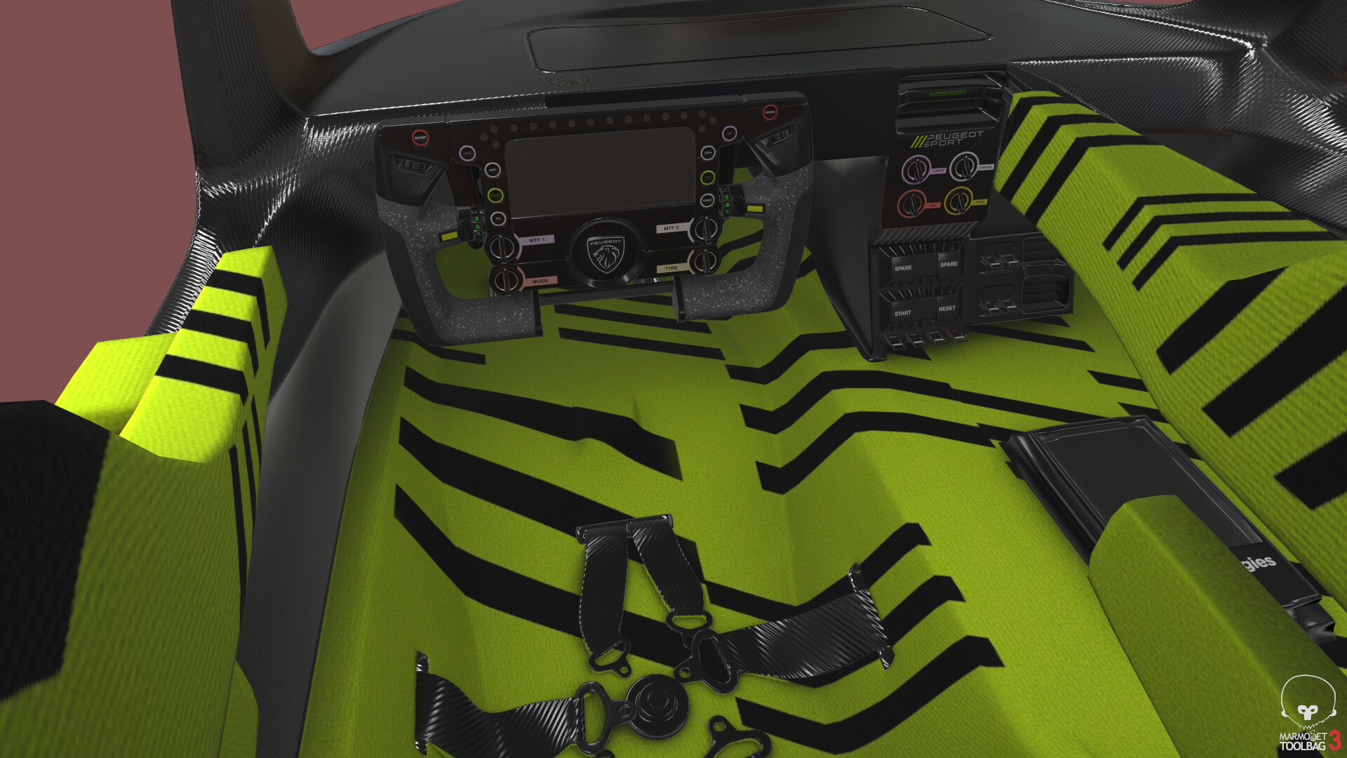 ArtStation - Peugeot 9x8 HyperCar 2022 - Interior
