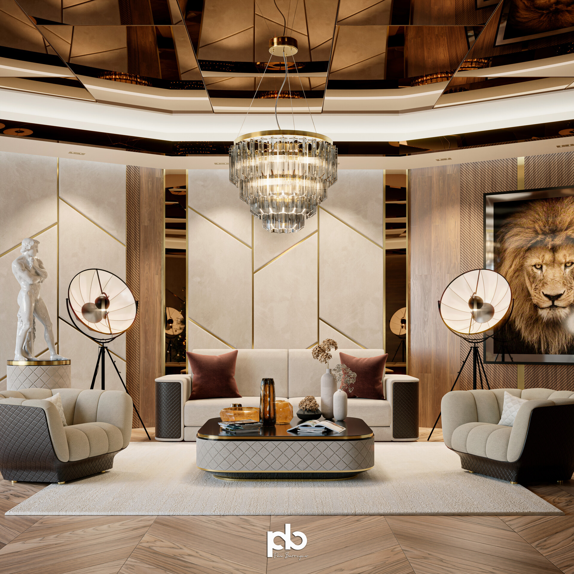 ArtStation - Octagon Living Room