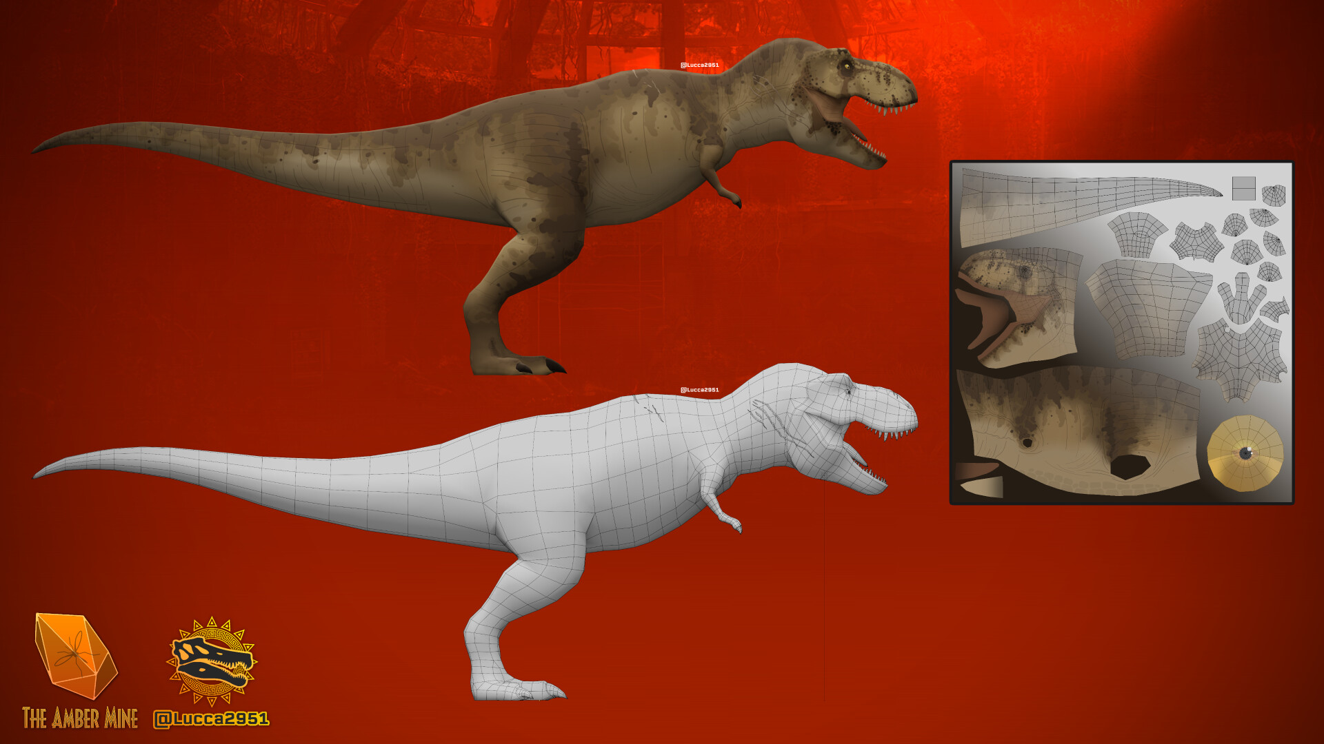 Lucca - The Amber Mine - Tyrannosaurus [Rexy] Commission