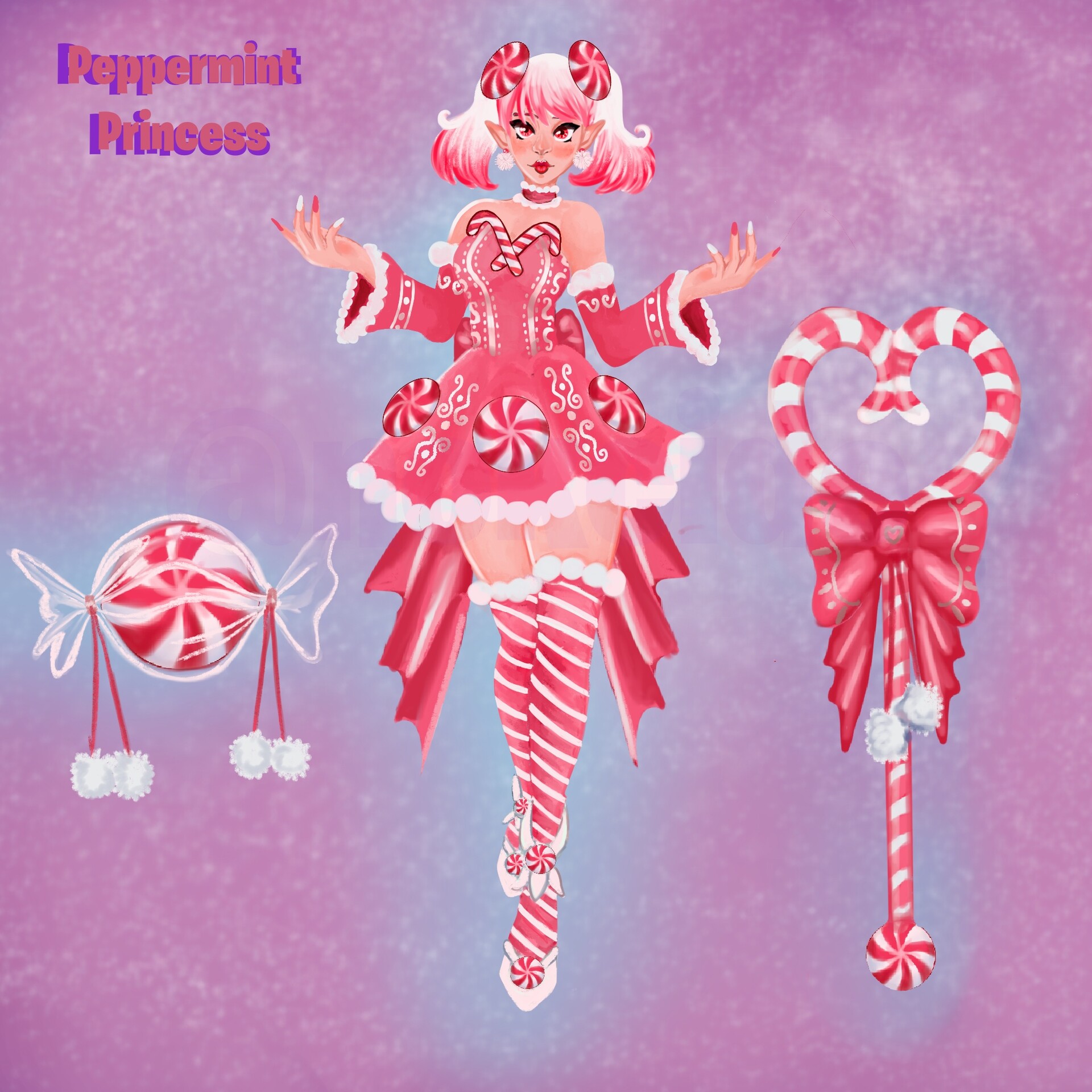 ArtStation - Peppermint Princess Fortnite Fan Concept design