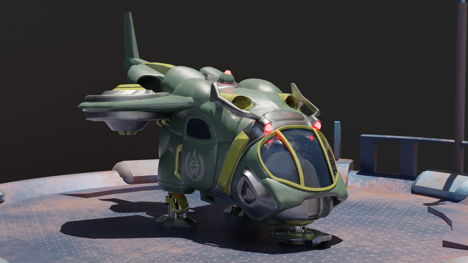 Murat Yasin - Stylized Drone Landing Area Scene