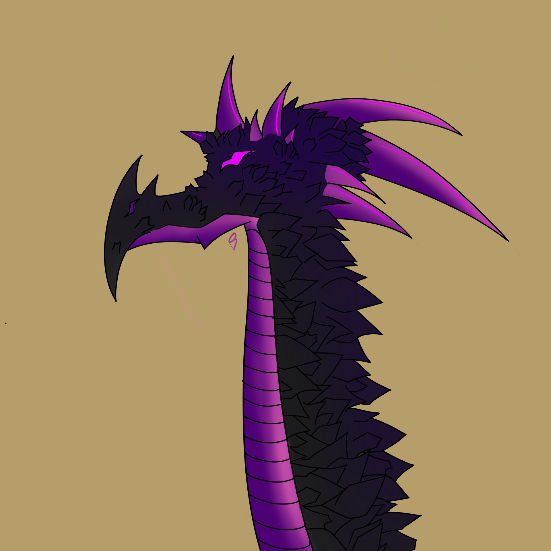 ArtStation - Dragon side profile