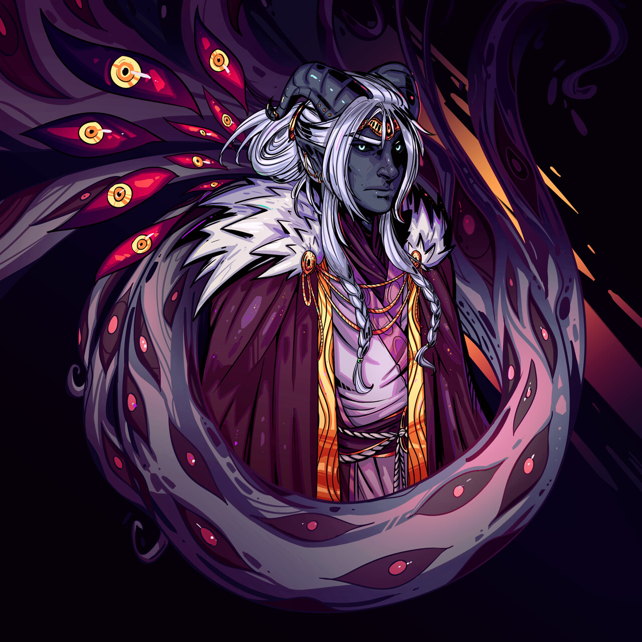 ArtStation - Arcien Yu'Yden - Tiefling wizard