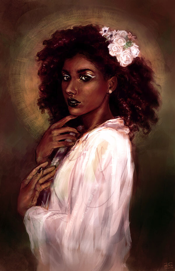 ArtStation - Flower Portrait