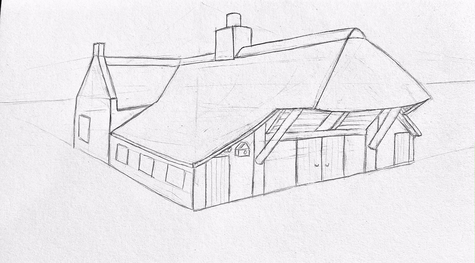 Cowshed Drawing
