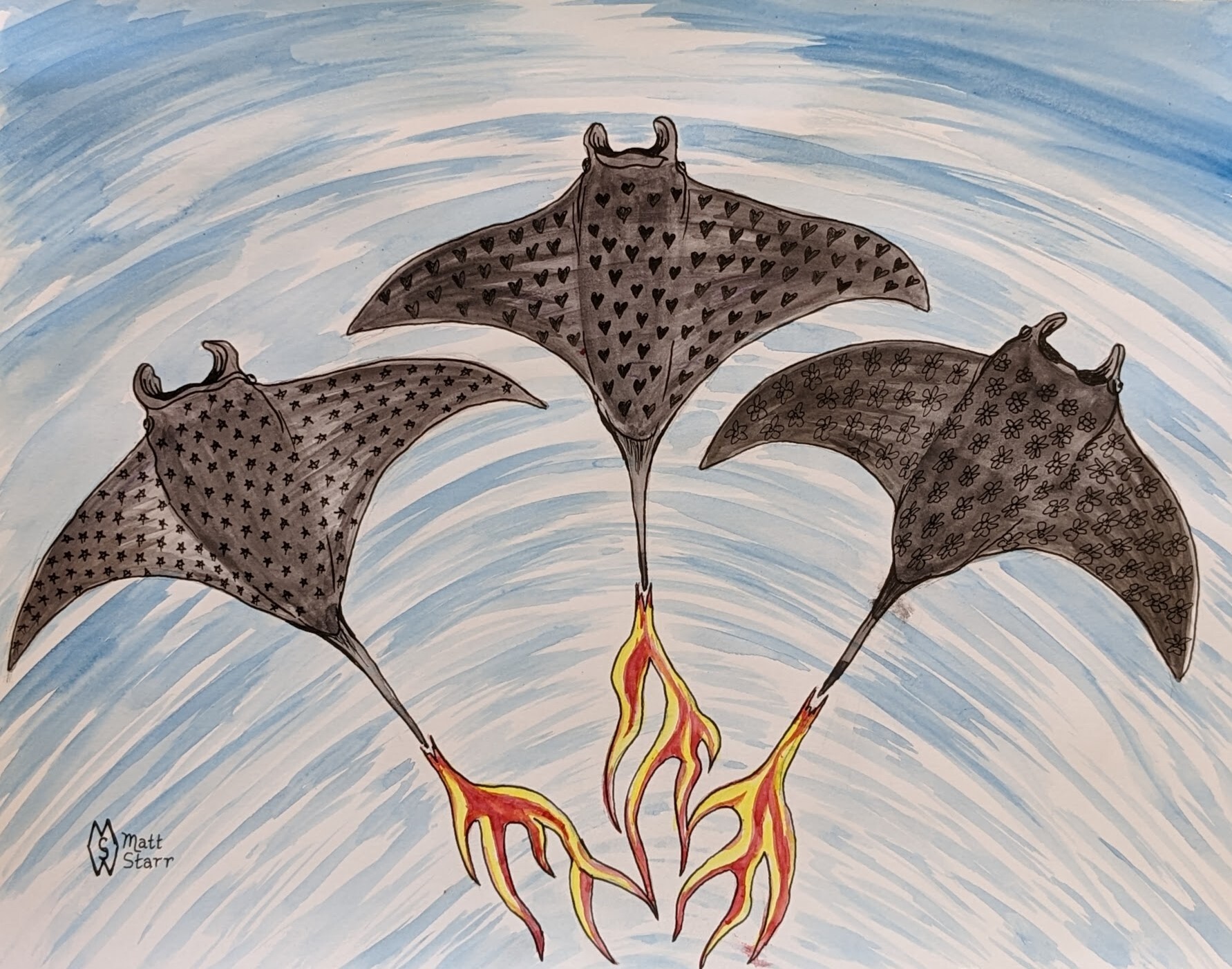 ArtStation - Manta Ray Pop Art