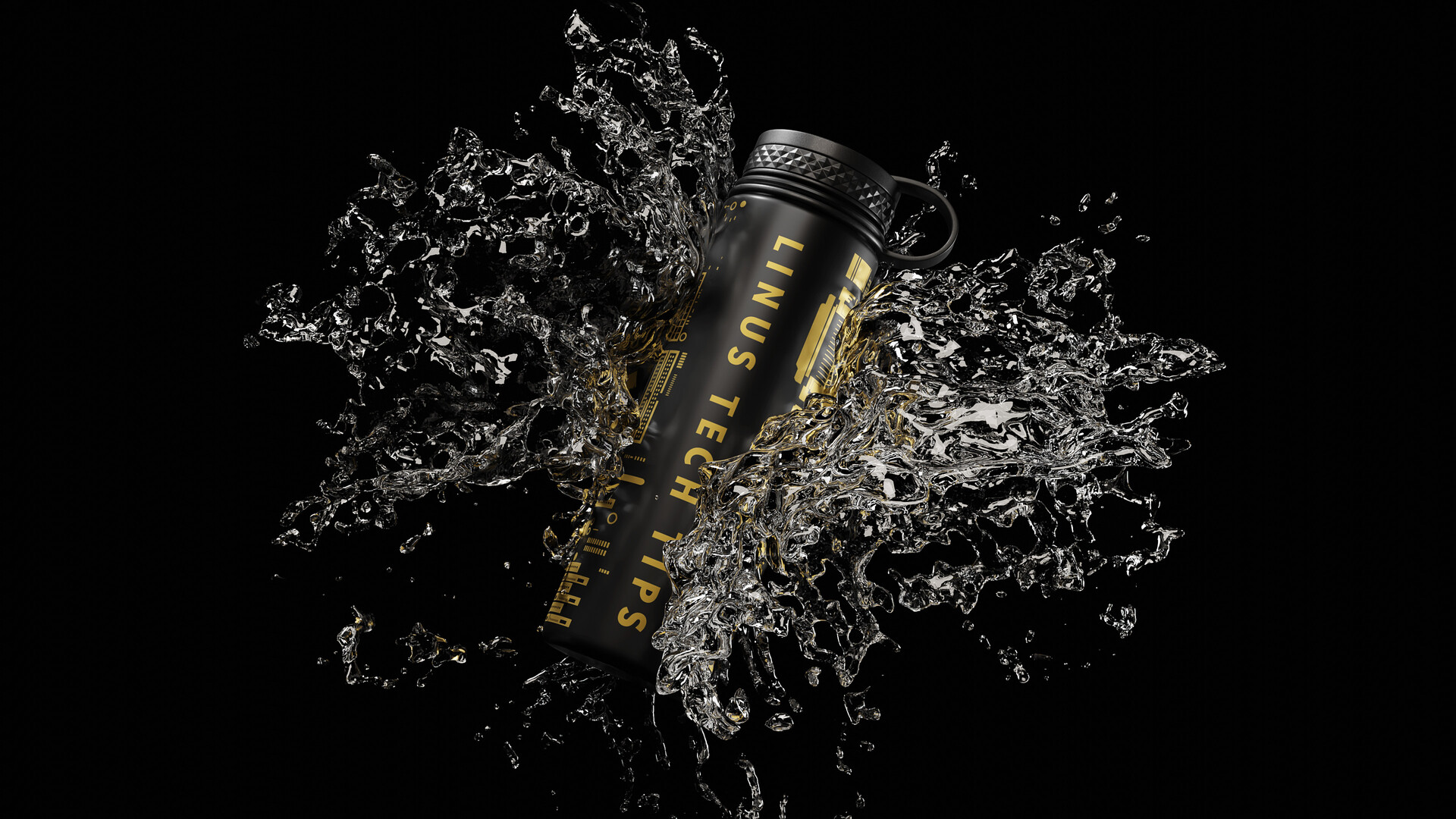 ArtStation - Linus Tech Tips water bottle - Product Visualization