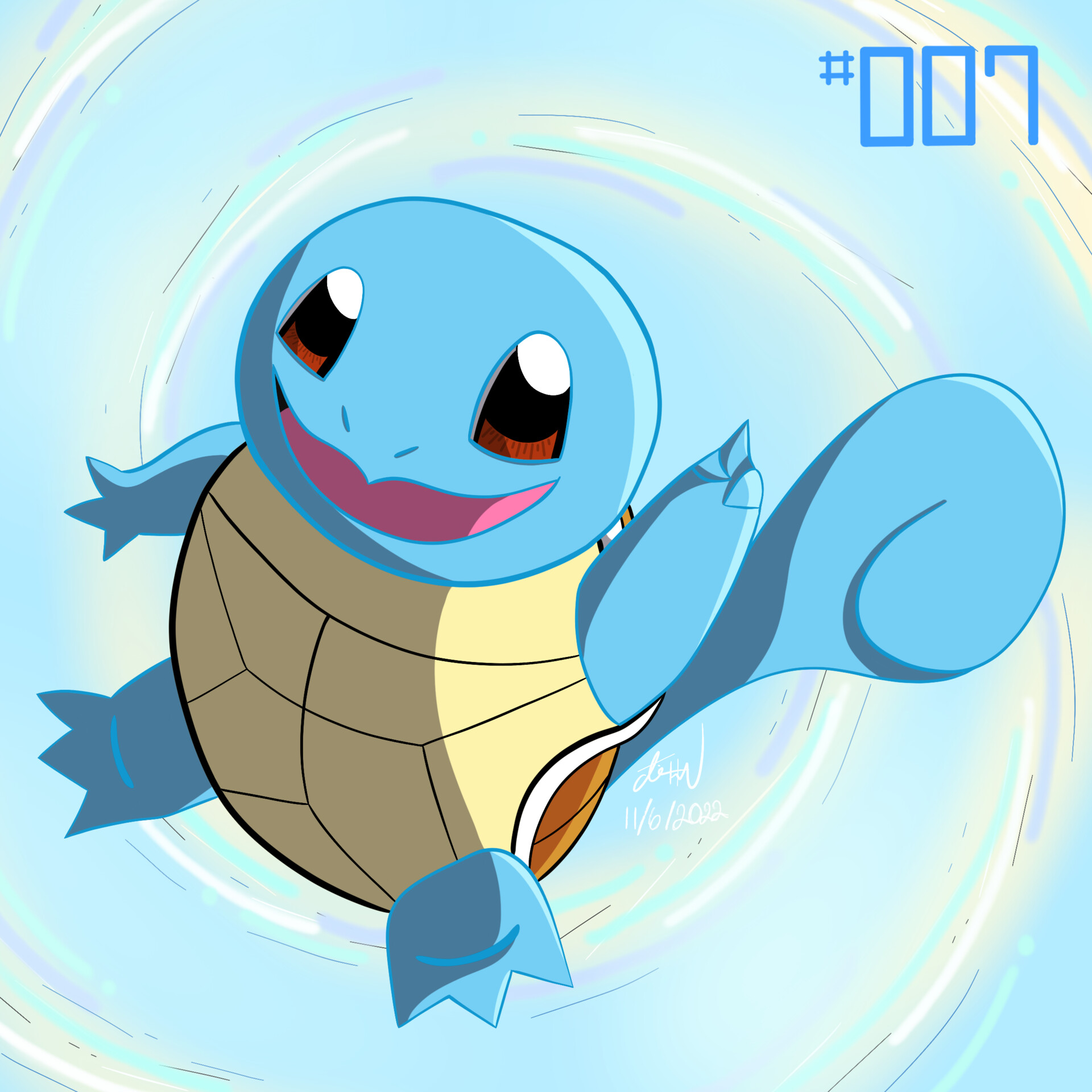 ArtStation - Daily Pokémon Doodle - Number 007 Squirtle