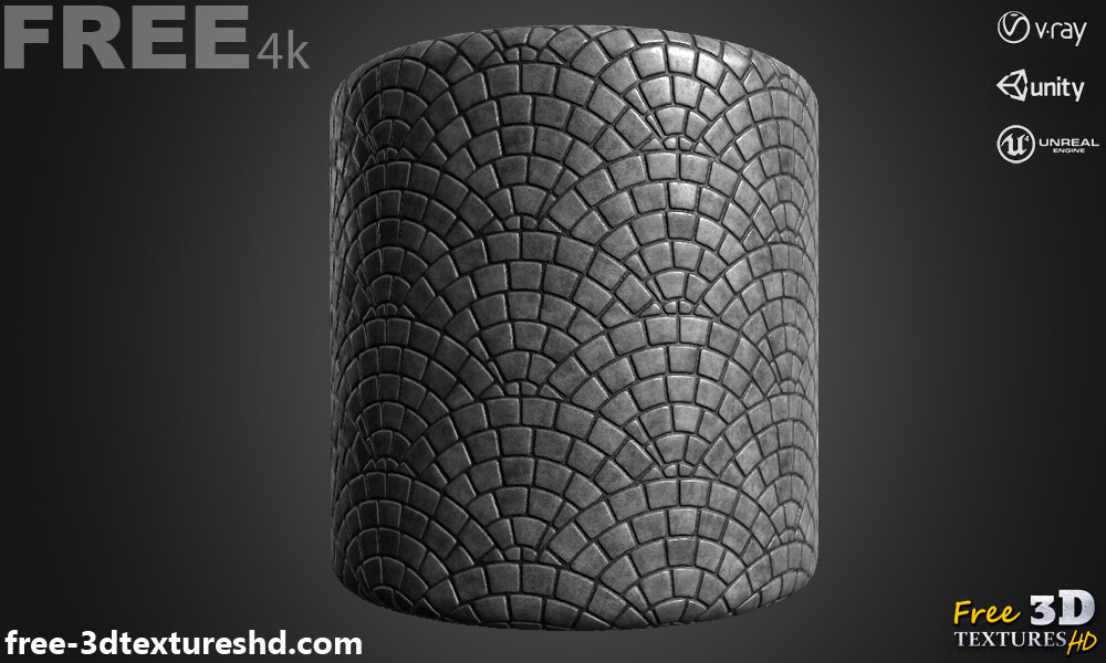 PBR Textures Free Download - European Fan Concrete pavement 3D Texture PBR in High Res Free ...