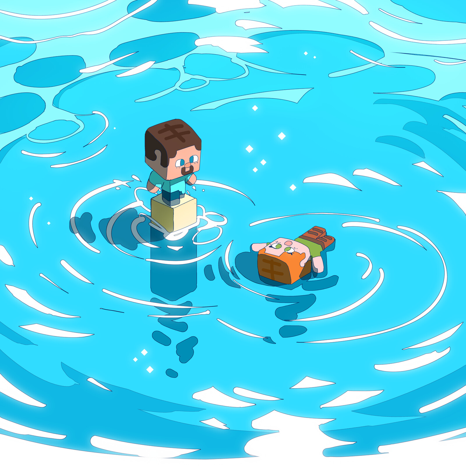 Mariana Salimena - Whirling Emotions - Minecraft Auction Art 2022