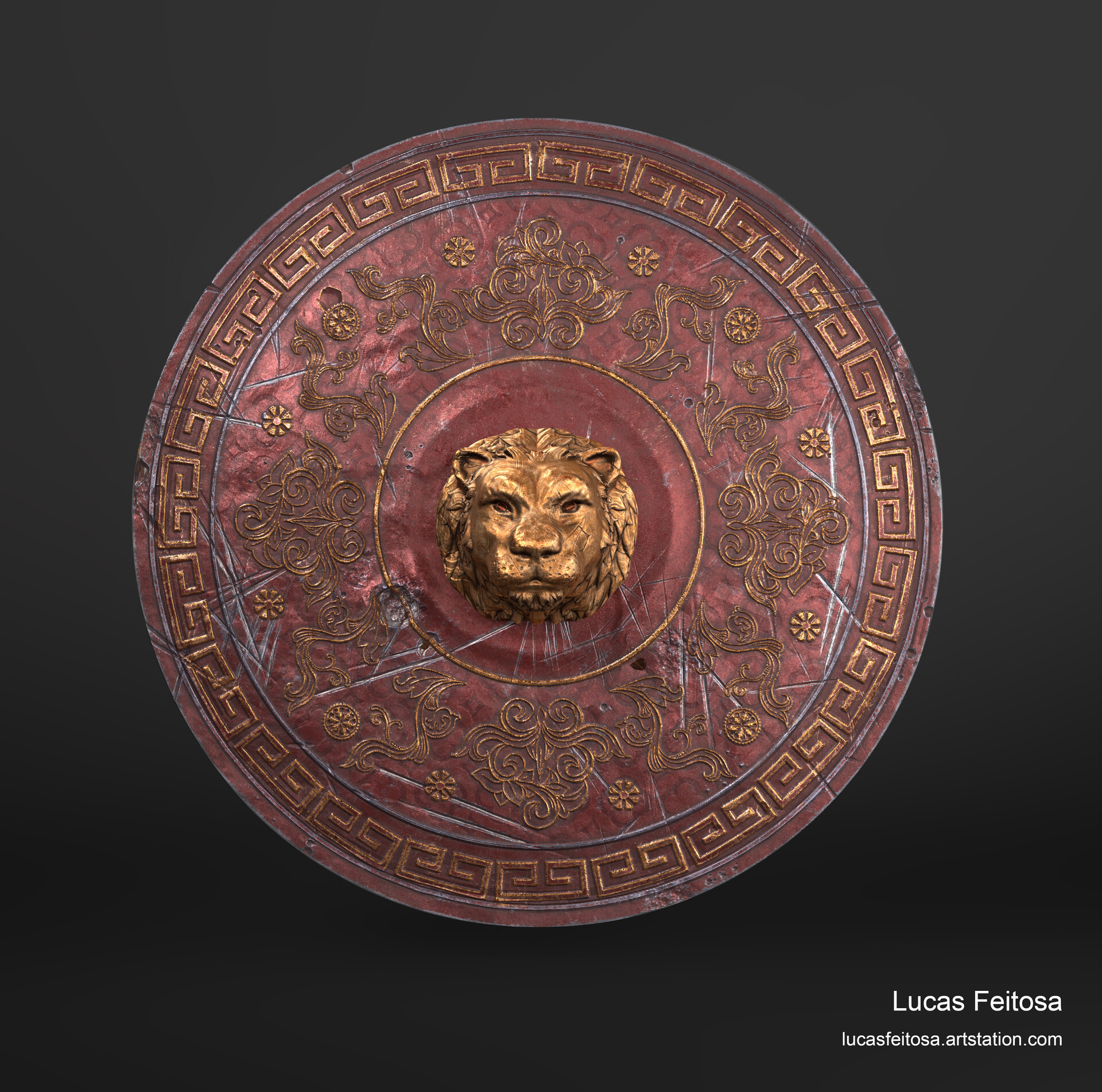 ArtStation - Roman Shield Damaged