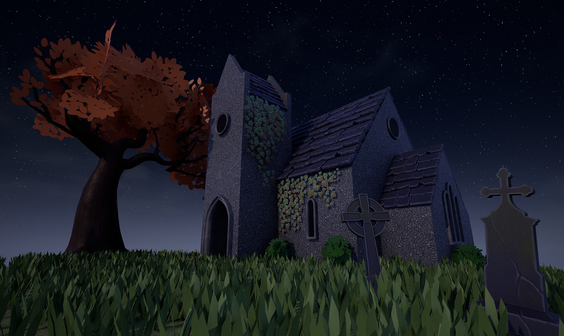 ArtStation - Low poly Style Chapel