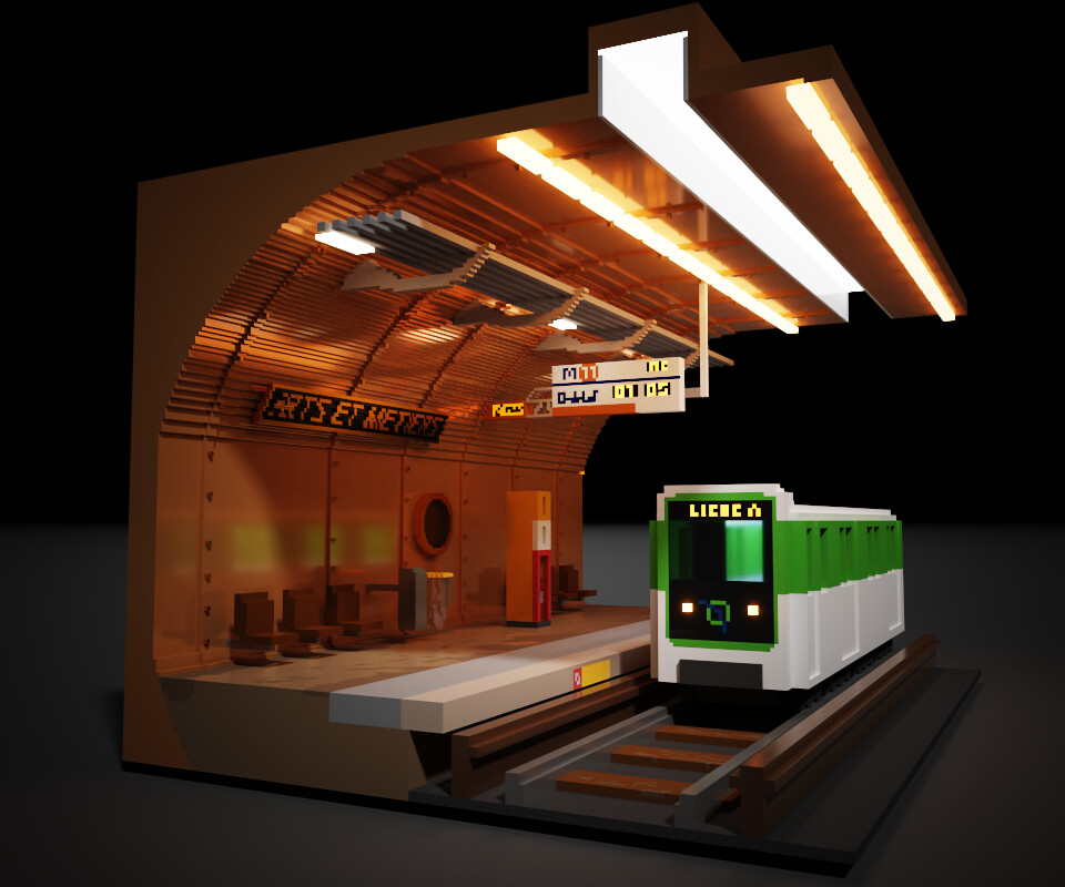 ArtStation - Metro Station "Arts et Métiers"