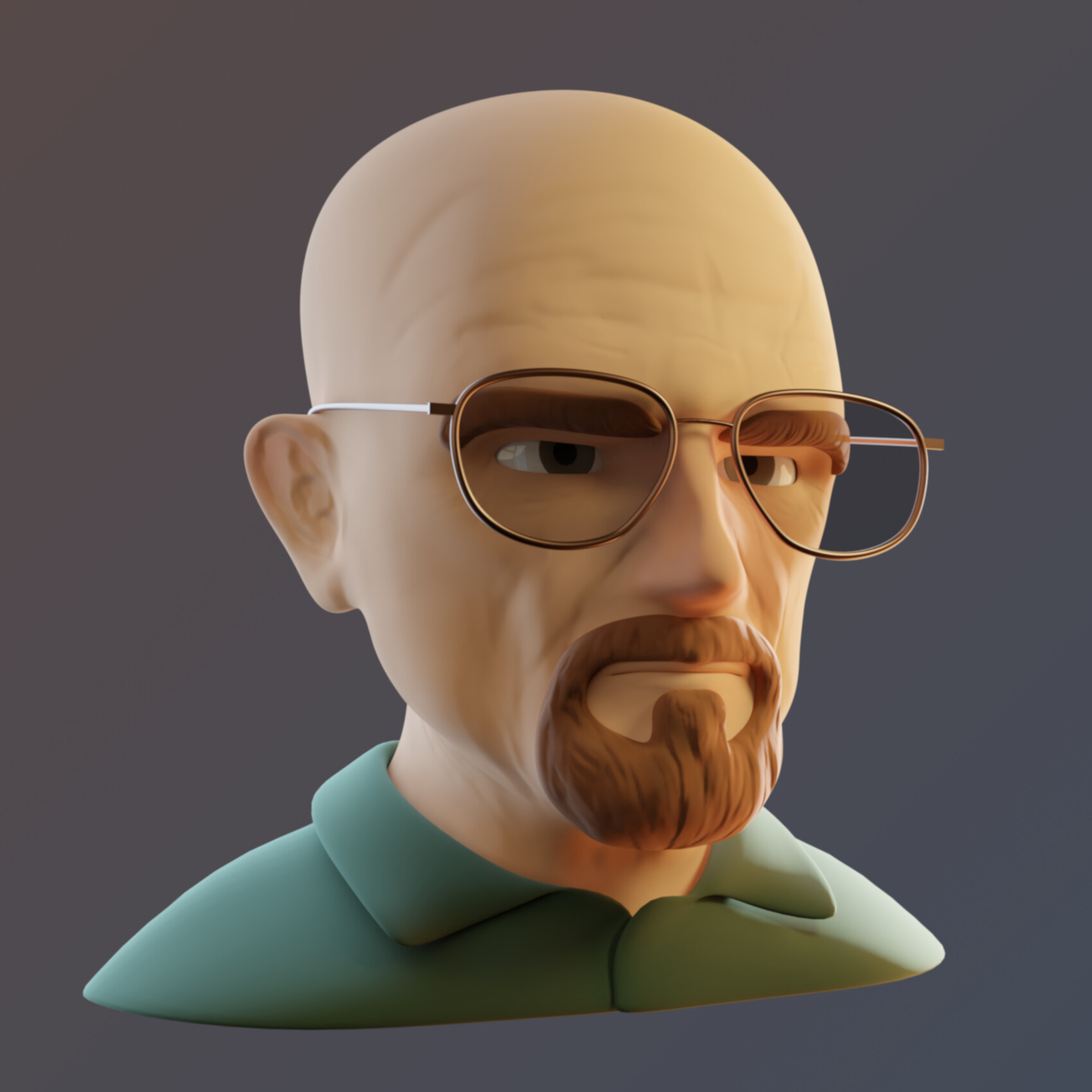 ArtStation - Walter White 3D Bust
