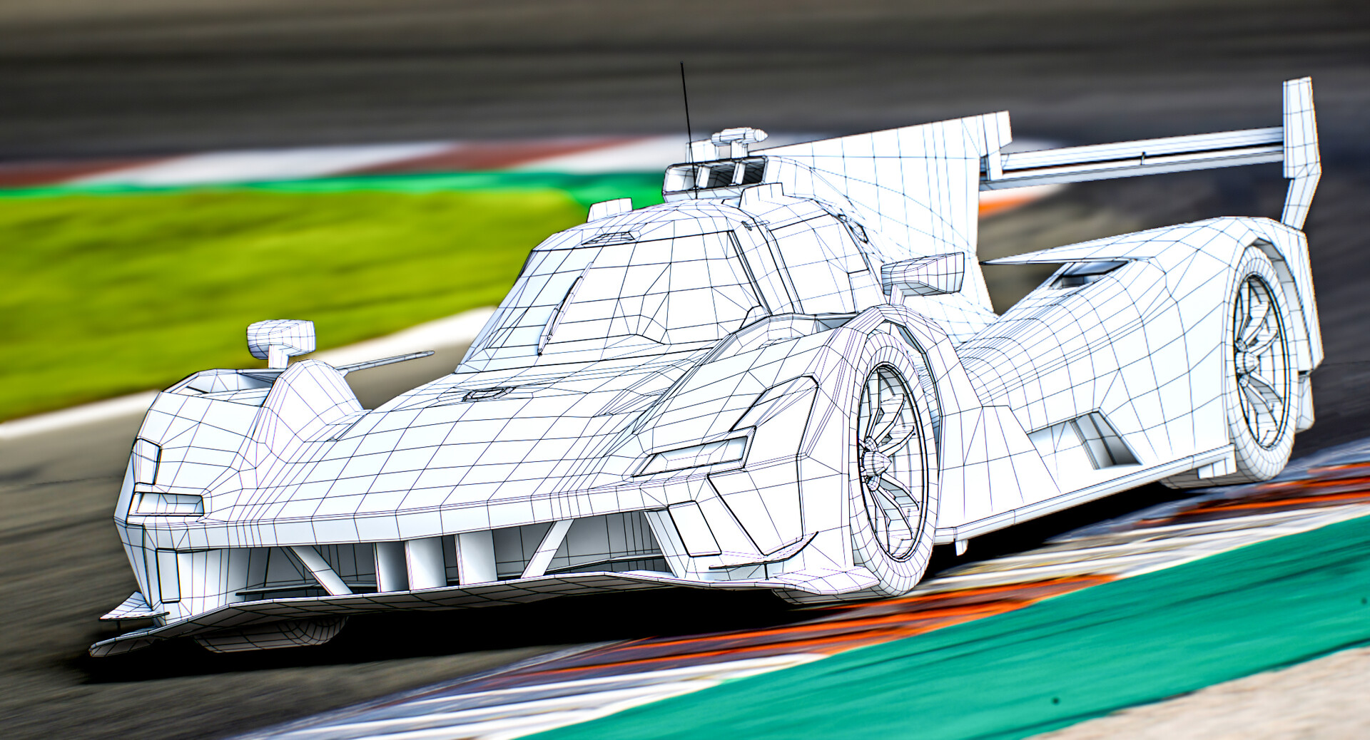 OpticalDreamSoft - Cadillac V-LMDh Hypercar Season 2023 race car 3D model