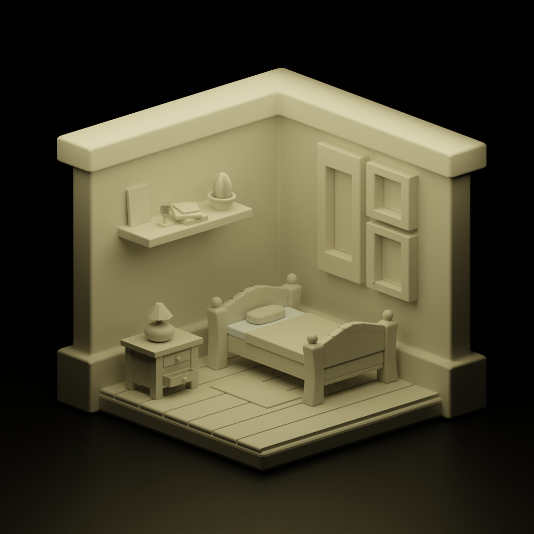 ArtStation - Isometric room design