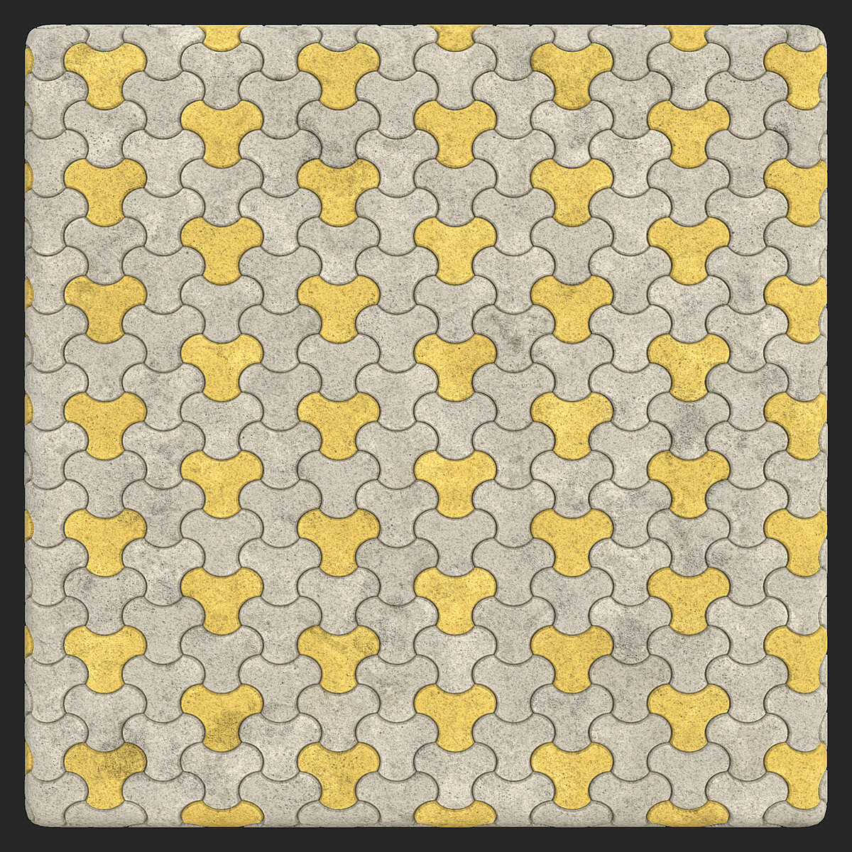 TextureCan - Fan shaped (Y-Shape) Checker Colour Concrete Blocks