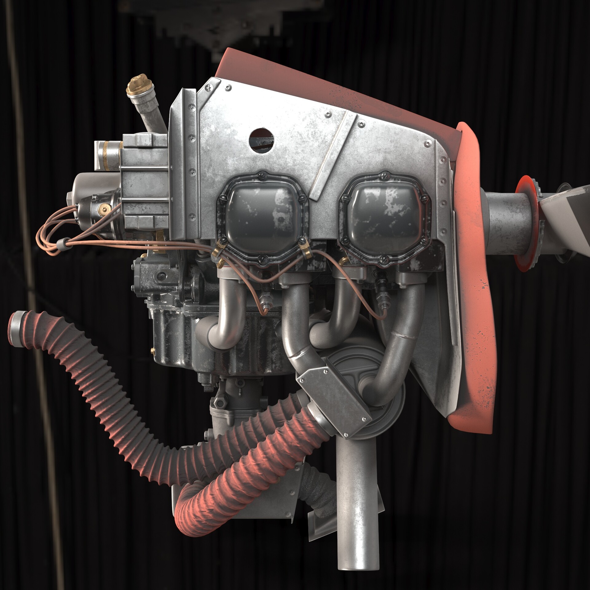 ArtStation - Lycoming O-320 engine