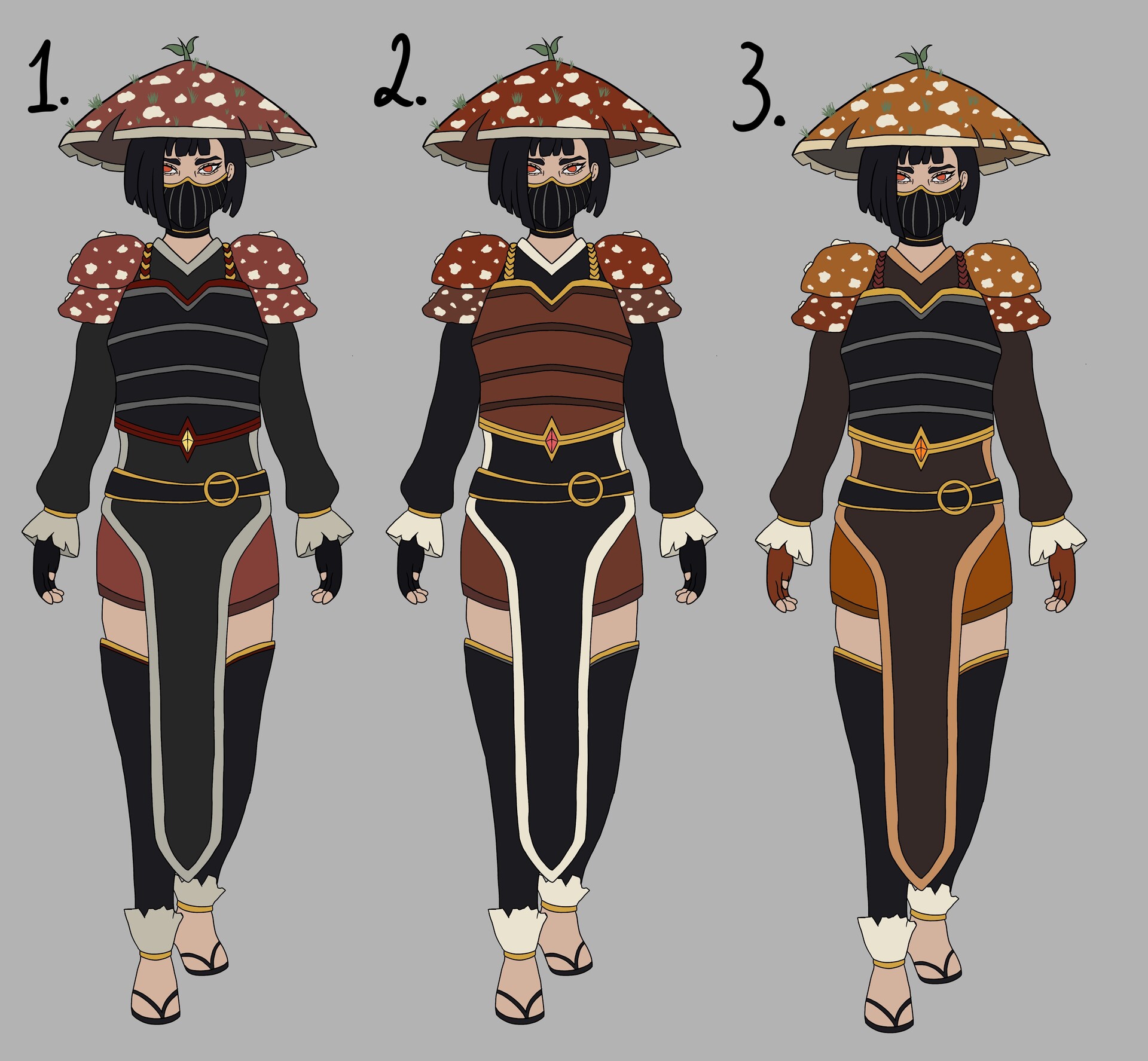 Sacha Bonello - Mushroom Samurai Character Concept