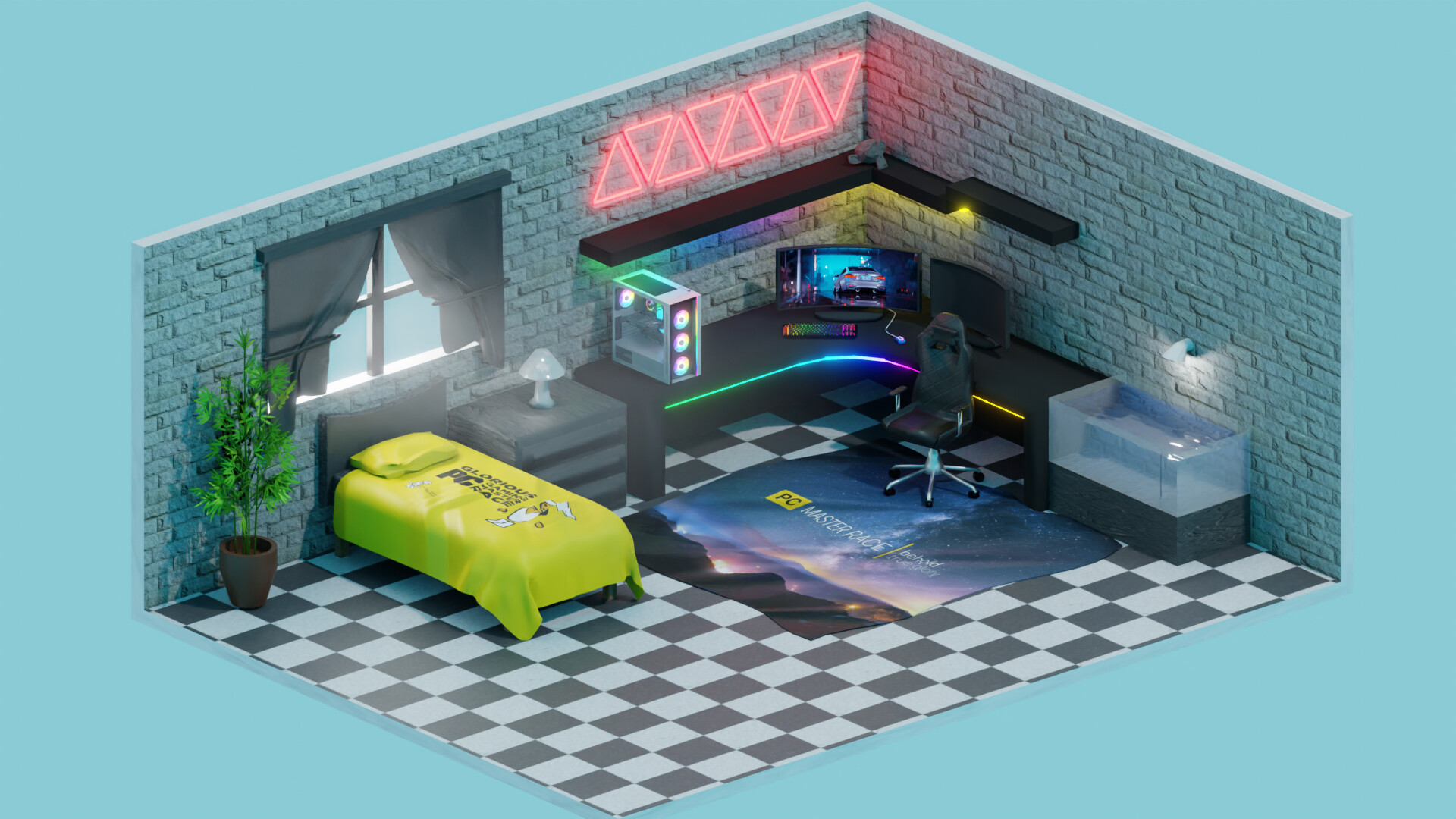 ArtStation - PC gamer room