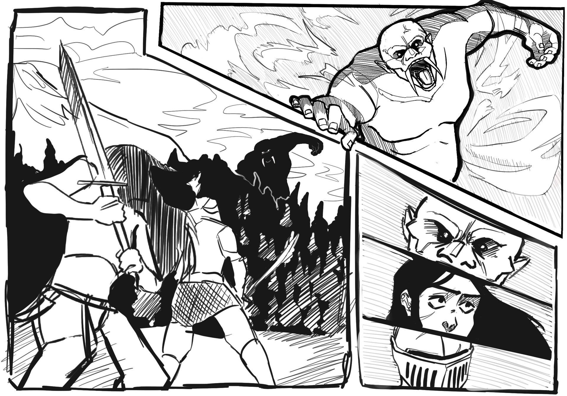 ArtStation - Story board for a DND campaign.