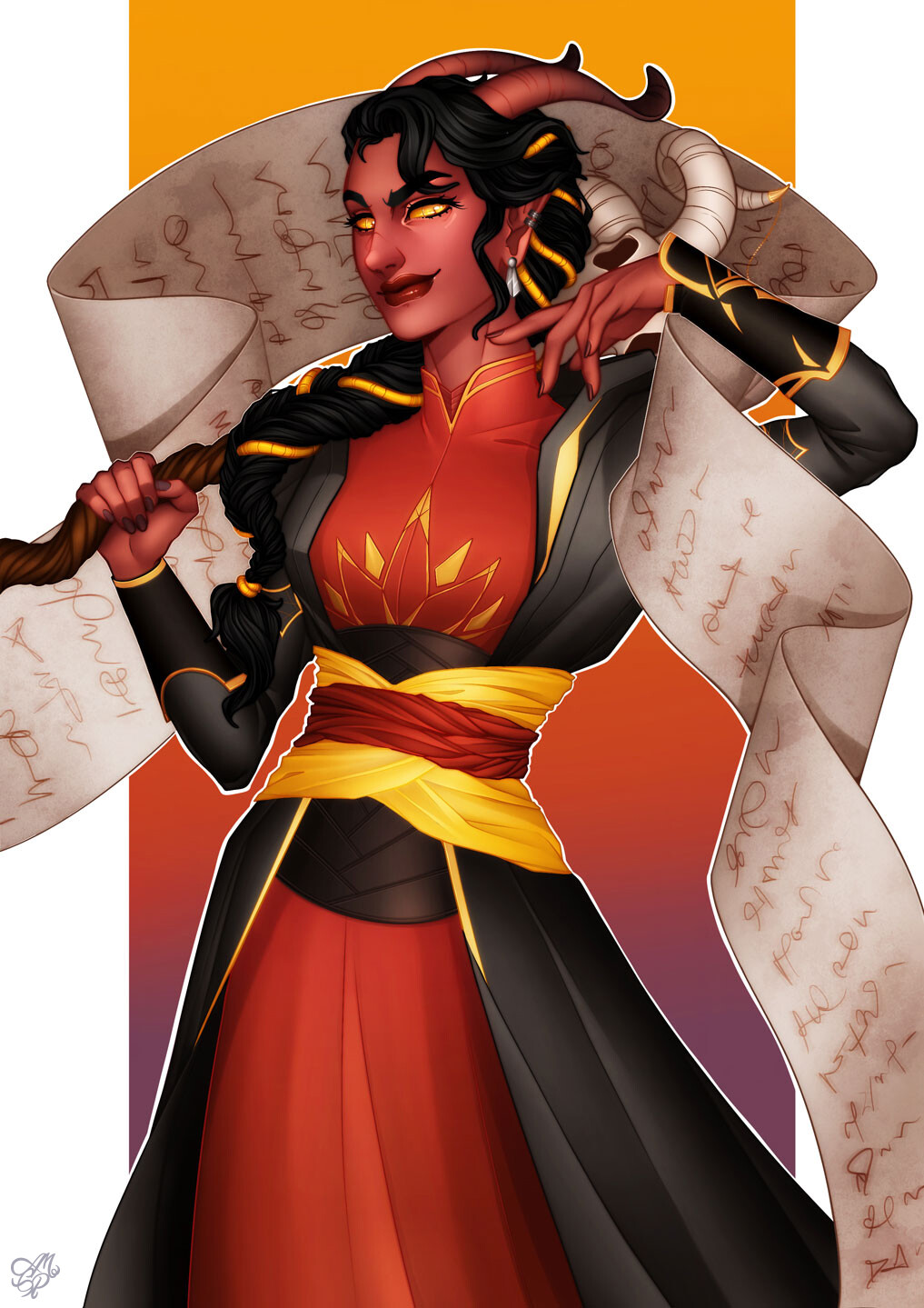 ArtStation - Original Character - KAssandra - Tiefling Cleric