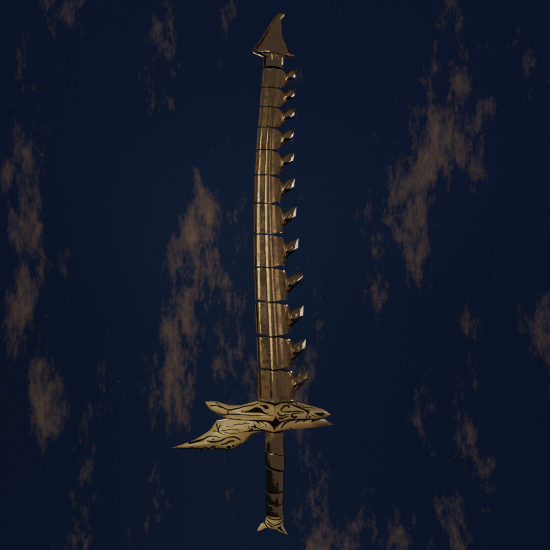 ArtStation - Golden spine sword