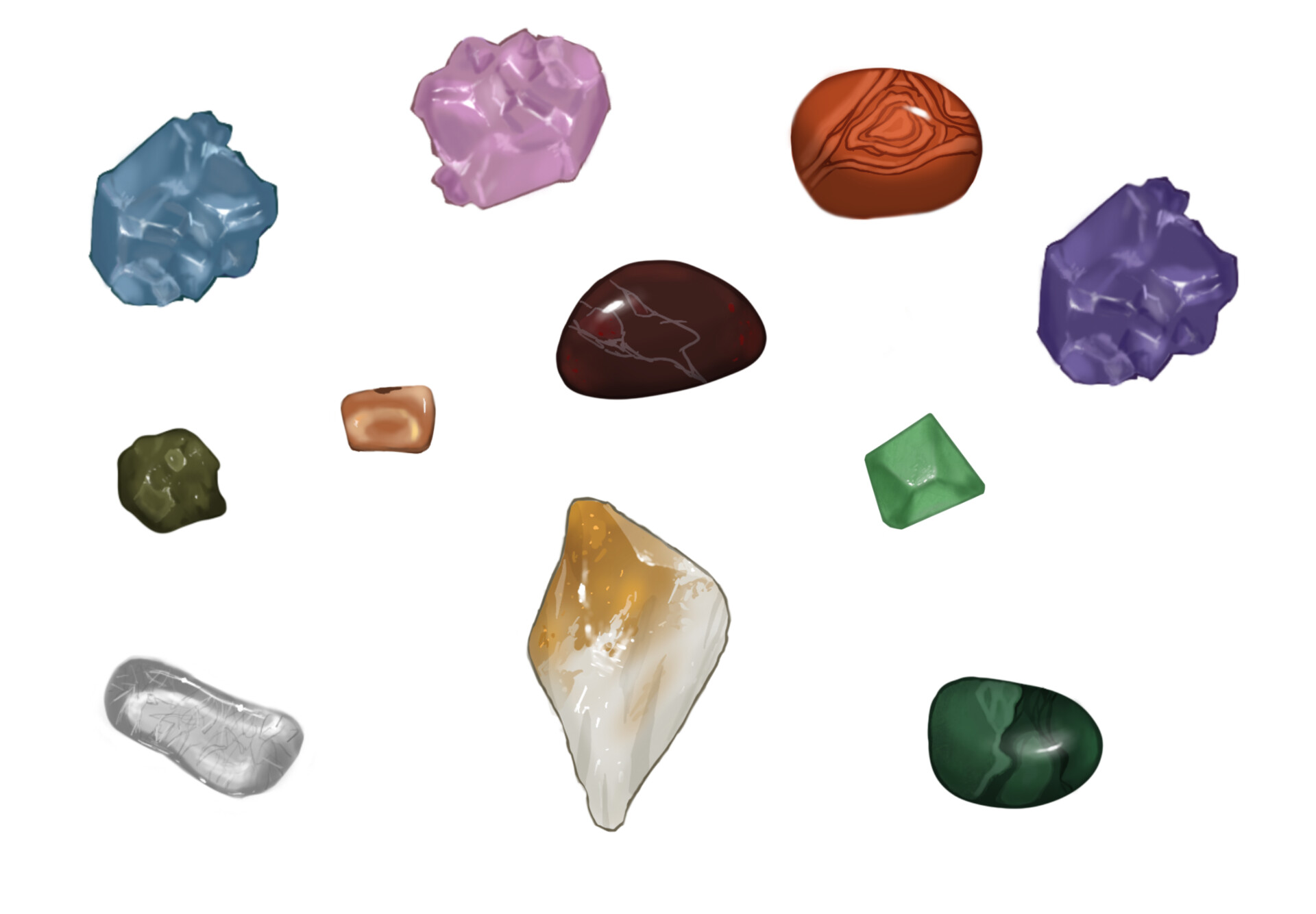 ArtStation - Gemstone Material Studies