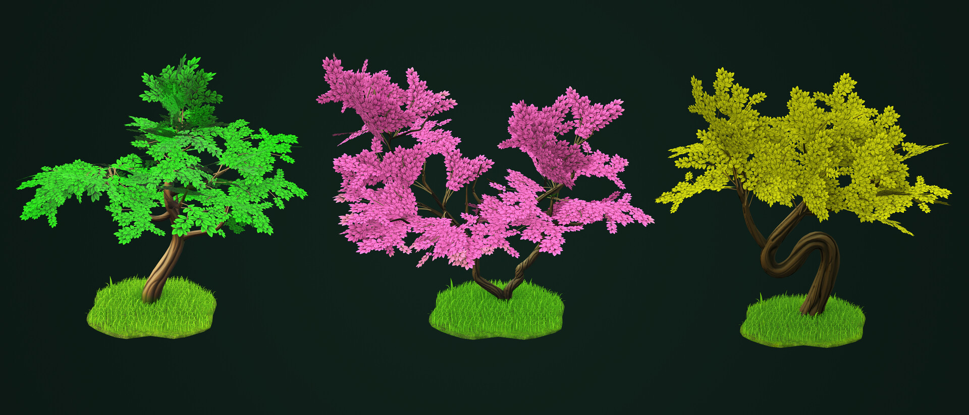 ArtStation - Stylized trees