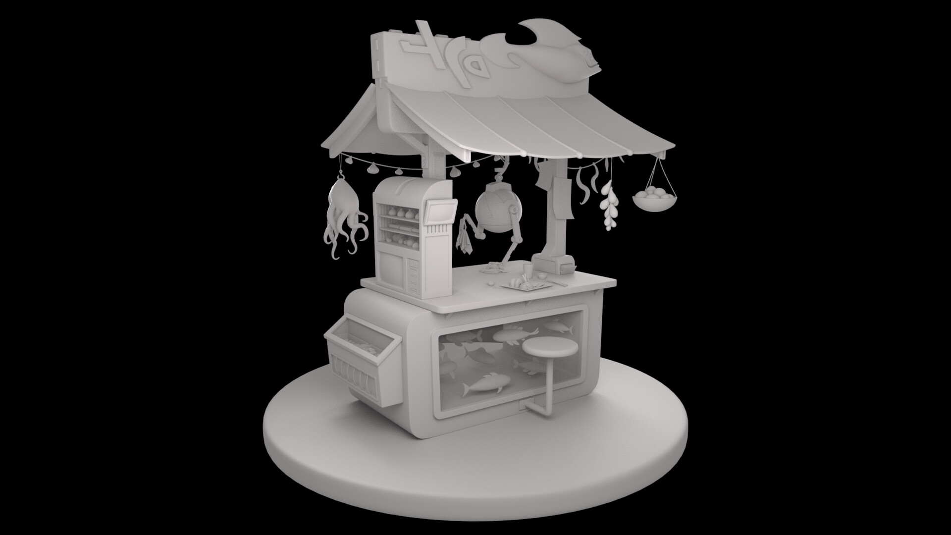 ArtStation - Sushi Stand