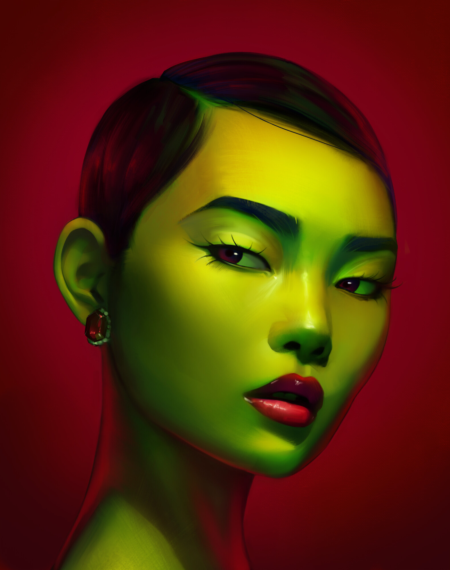 ArtStation - Green on red
