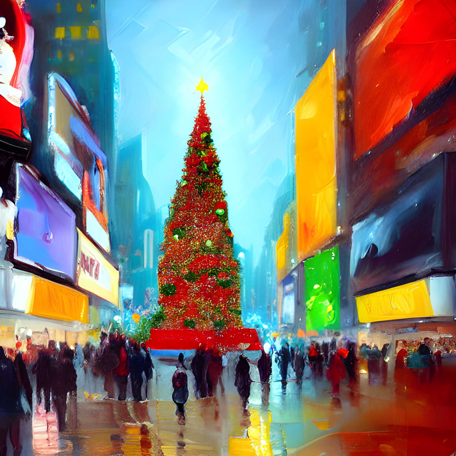 ArtStation - Times Square At Christmas