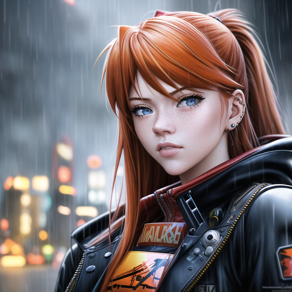BeeChan - Asuka langley in big city