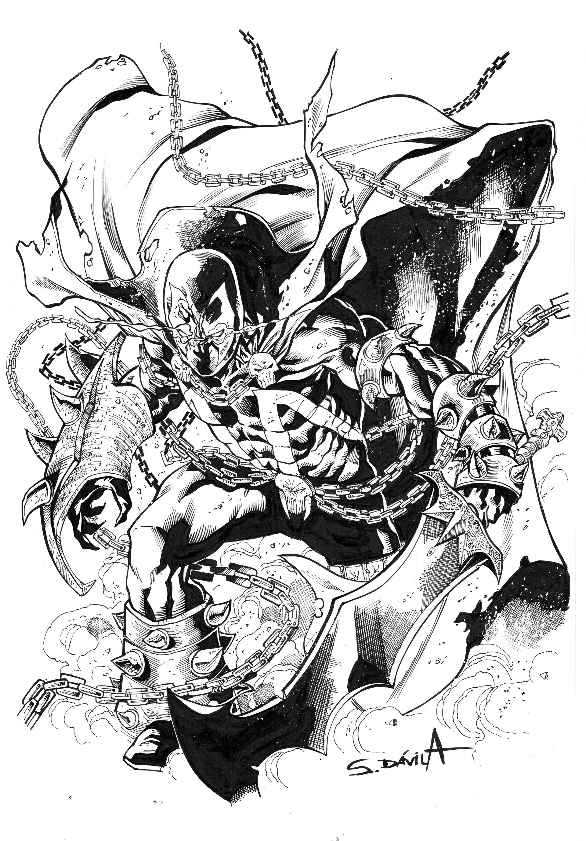 ArtStation - Spawn, inks by Ulises Curiel, pencils by Sergio Davila
