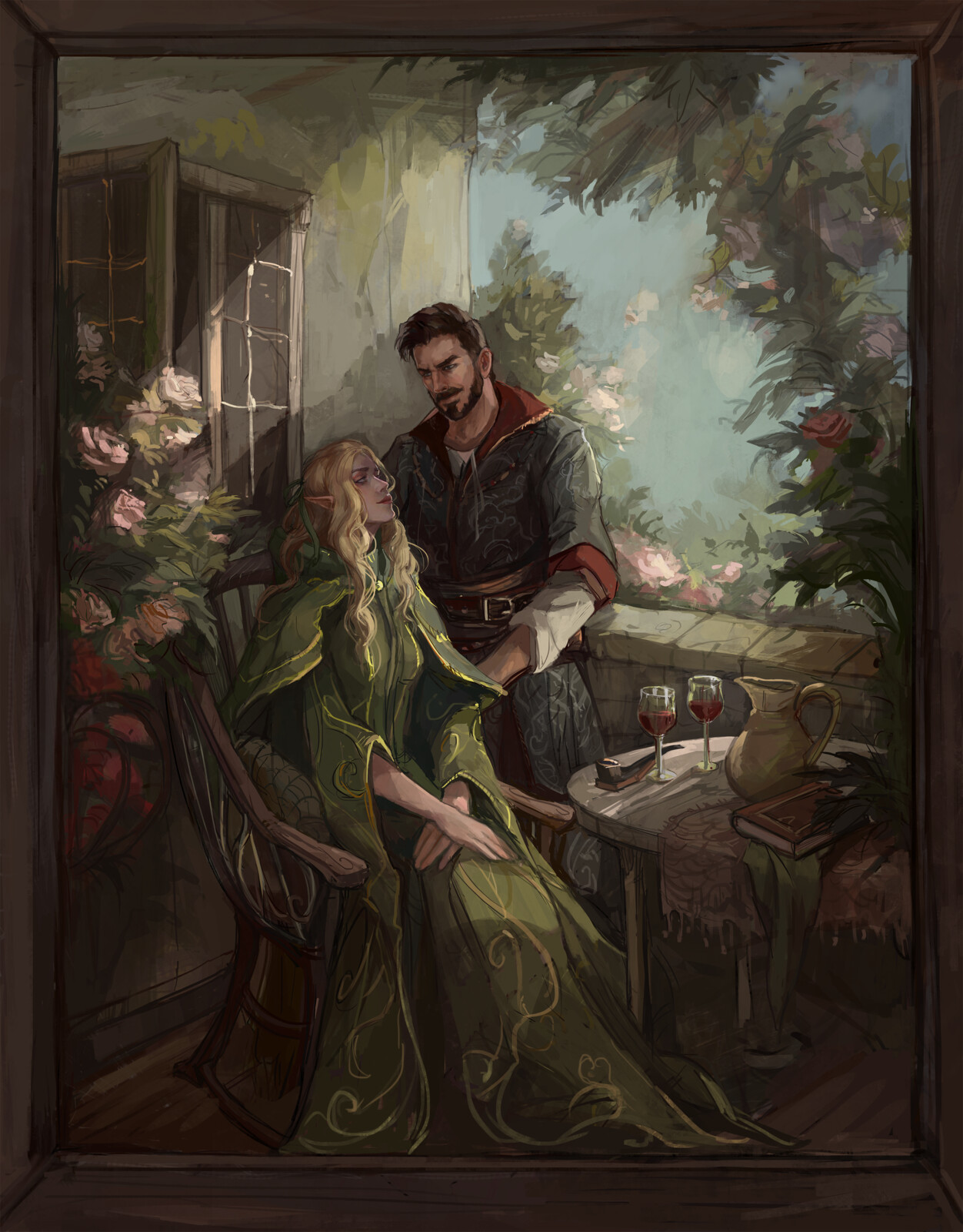 Valentina - A framed memory - Character story Illustration DnD