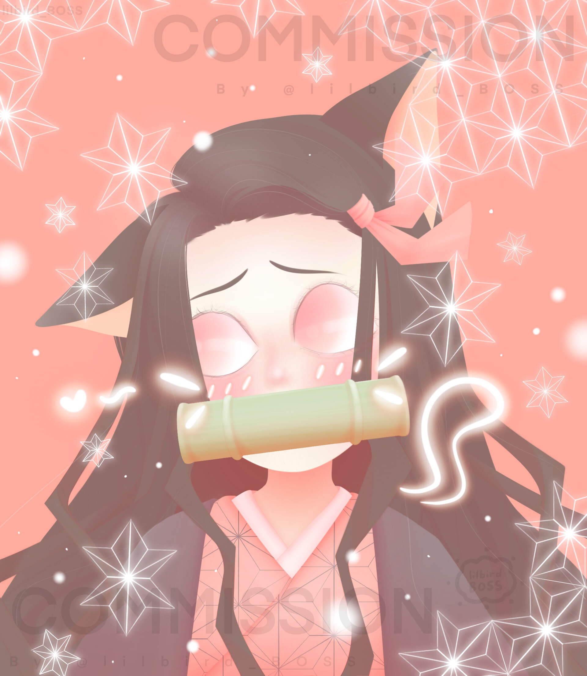 ArtStation - Demon Slayer Nezuko Fanart COMMISSION💖