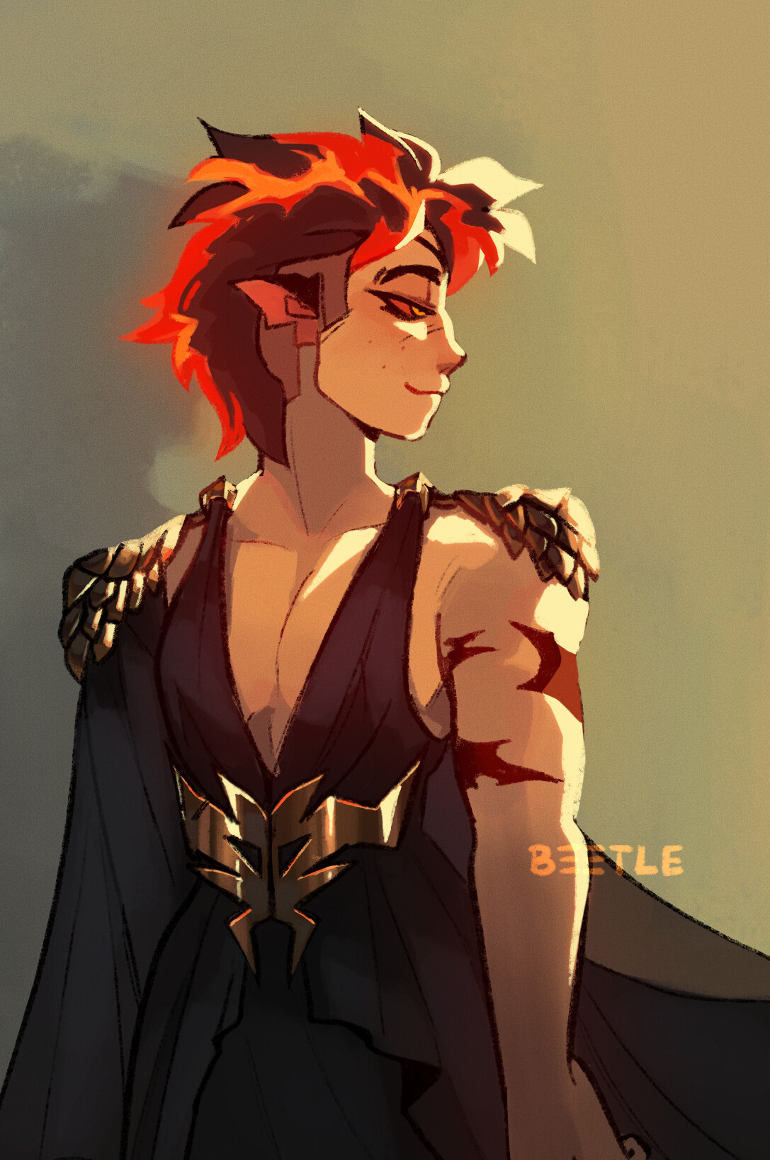 ArtStation - Gilded Blackstone Dress