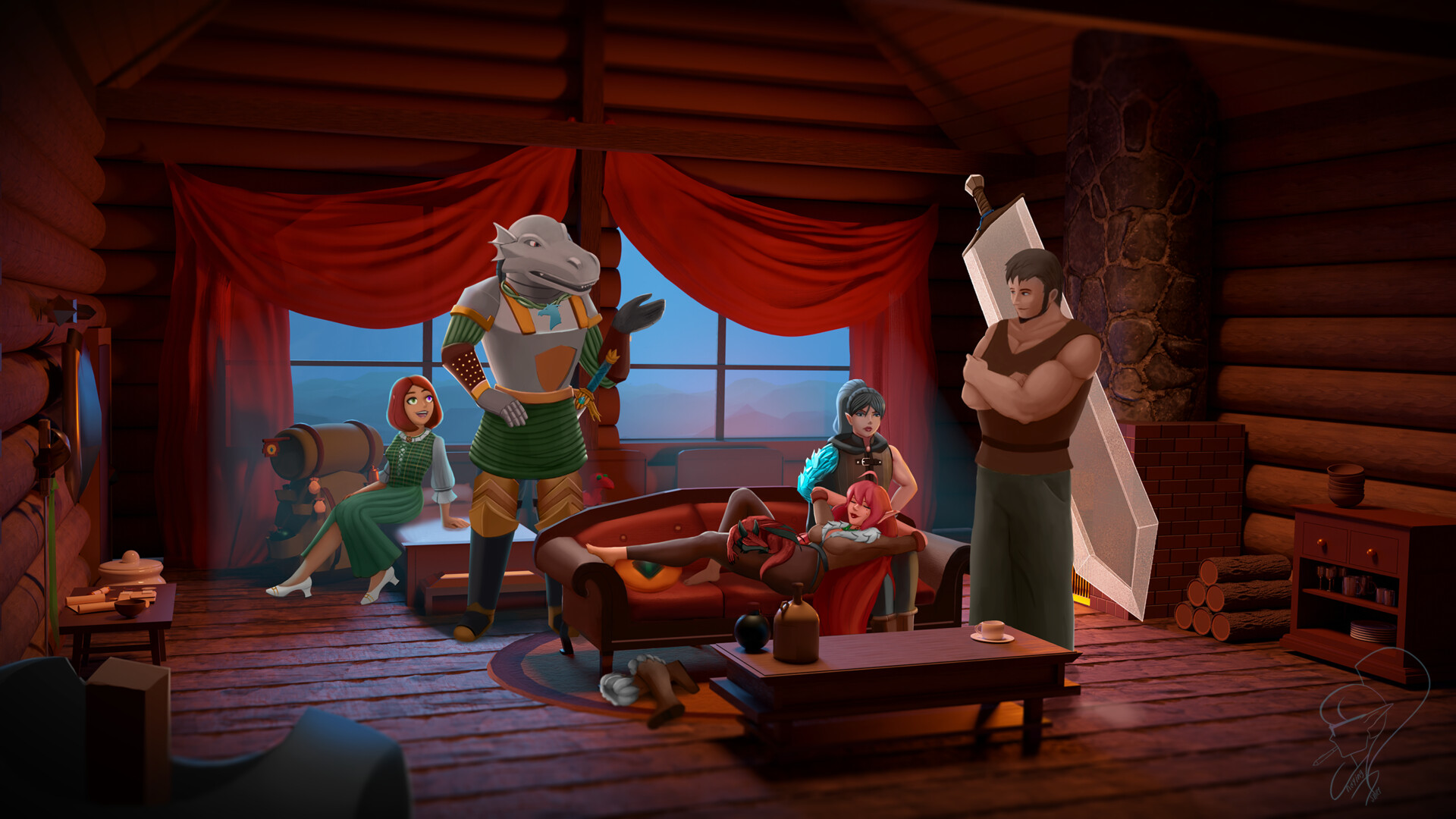 ArtStation - Cozy Cabin