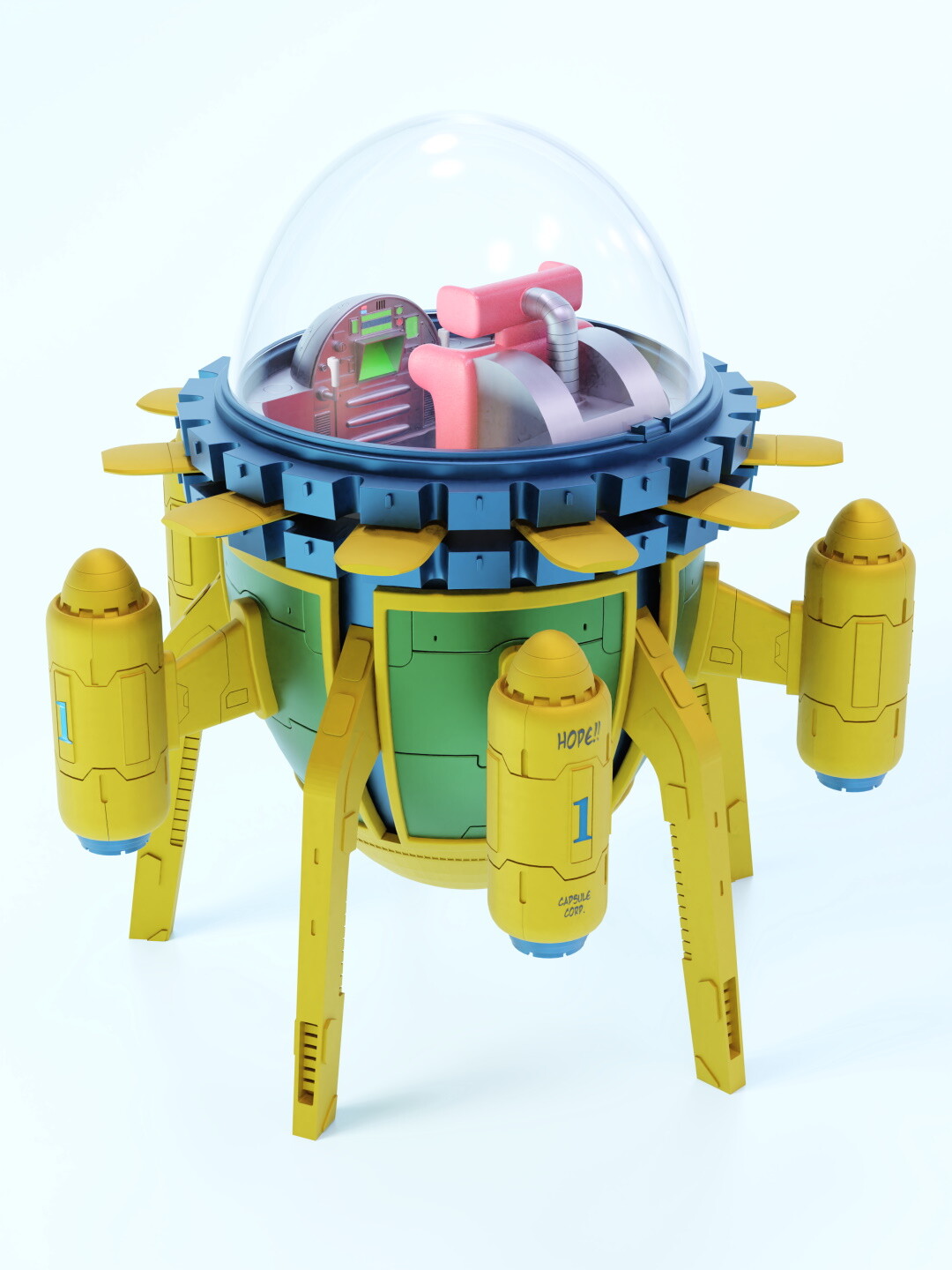 Trunks’ Time Machine from Dragon Ball Z Fanart by Paweł Nowak — ProUser.Me