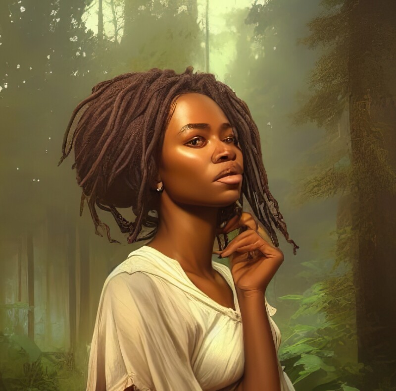 ArtStation - The forest african woman Concept Art #2