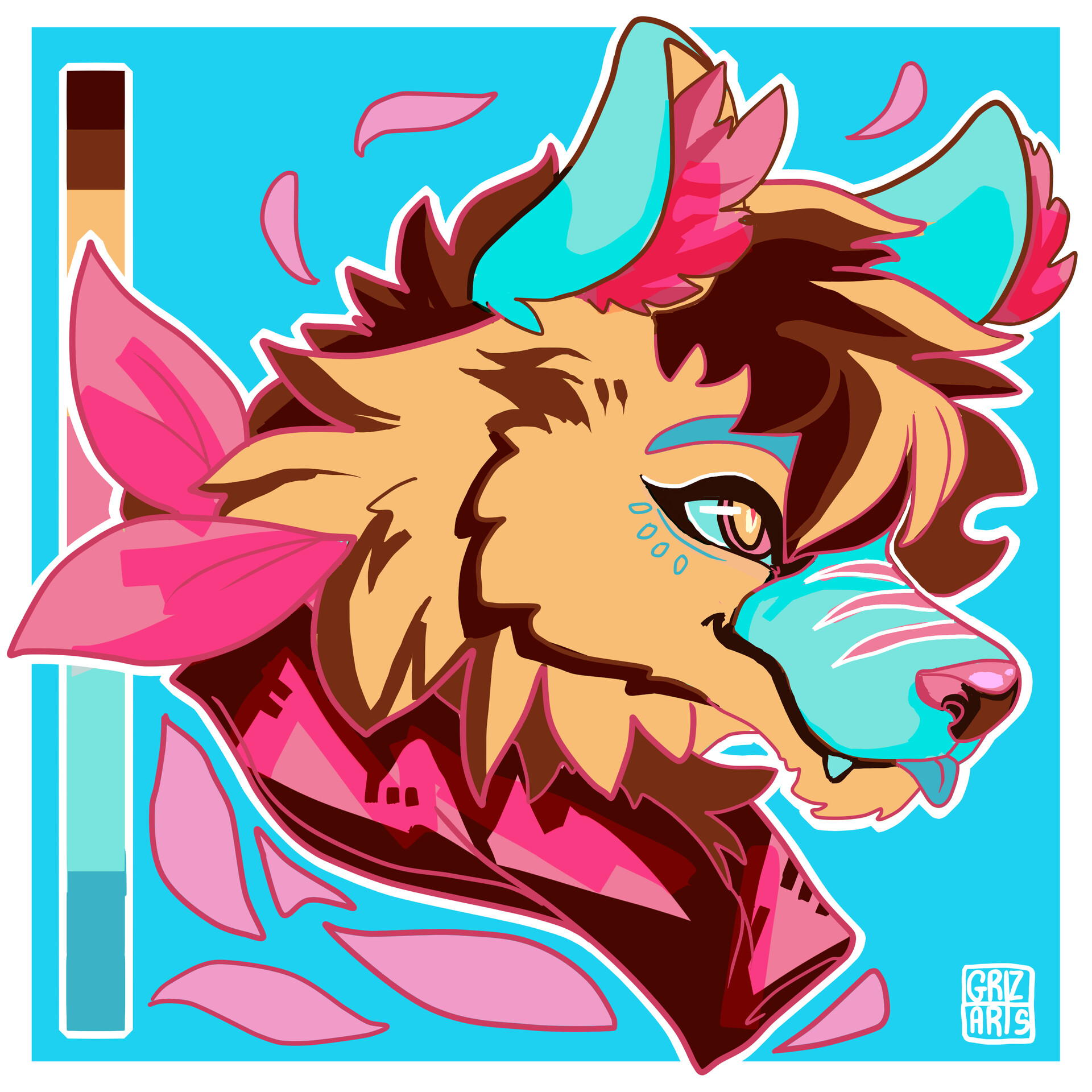 ArtStation - Wolf Headshot - Limited Palette