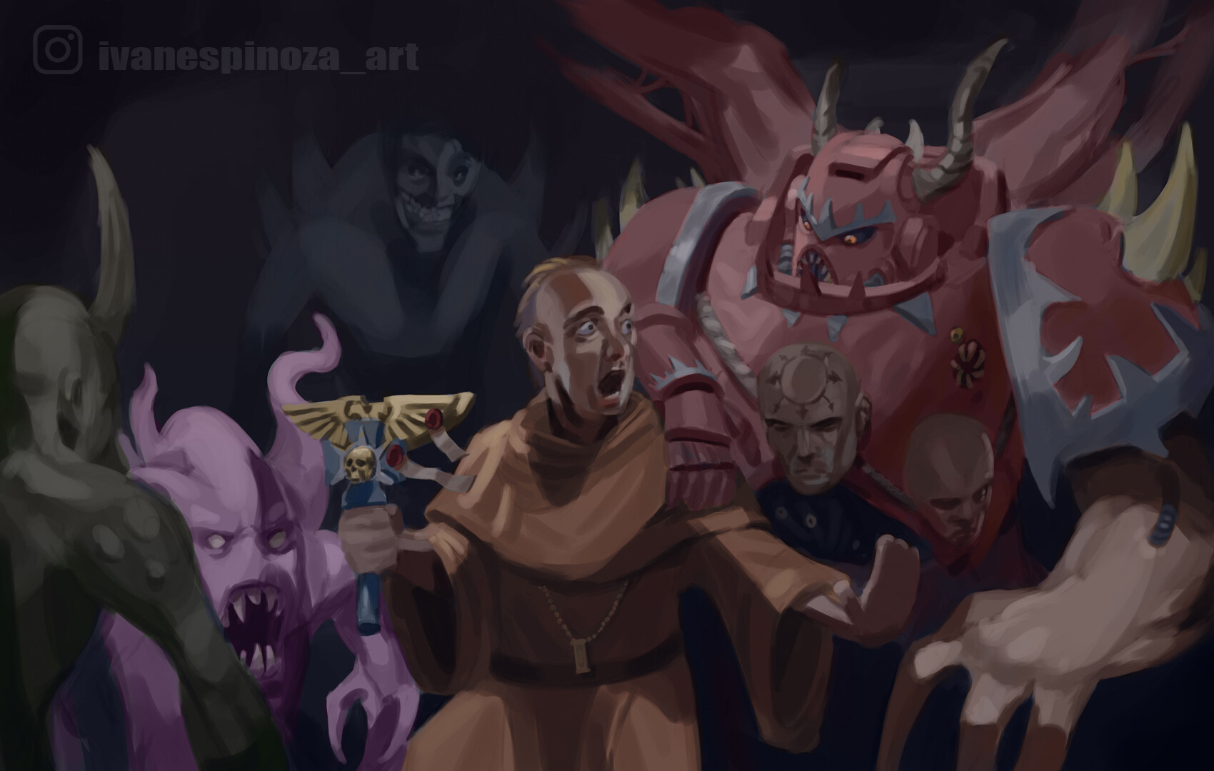 ArtStation - "You need faith for that to work" (Warhammer 40k fanart)