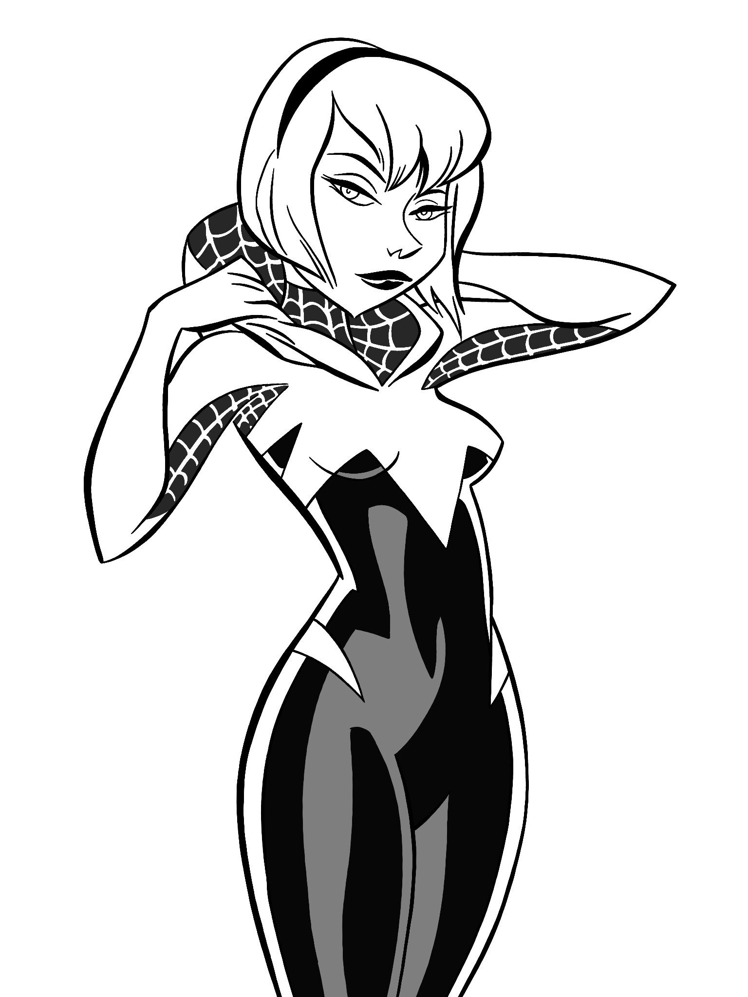spider woman gwen coloring pages