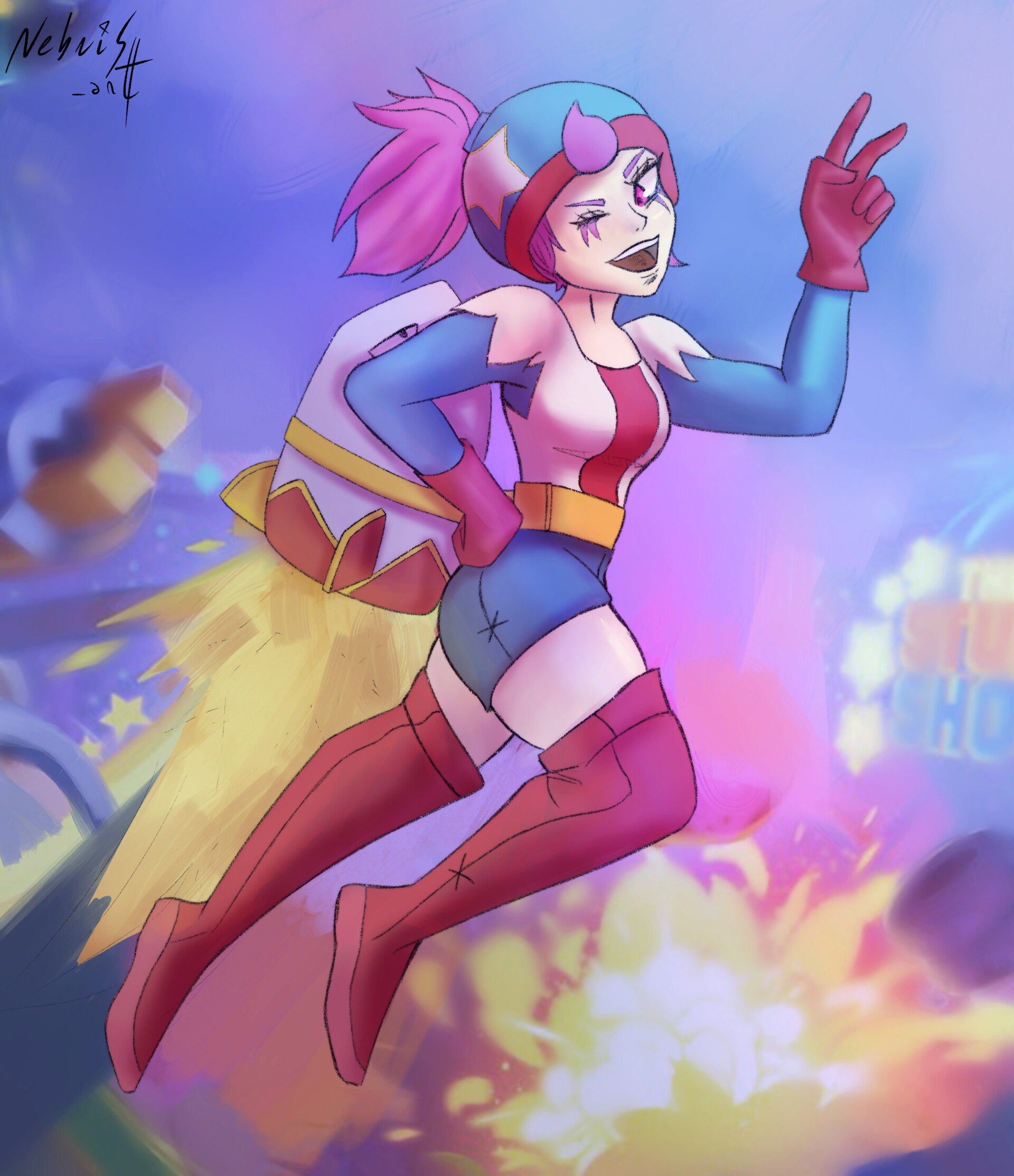 Artstation Janet Brawl Stars Illustration