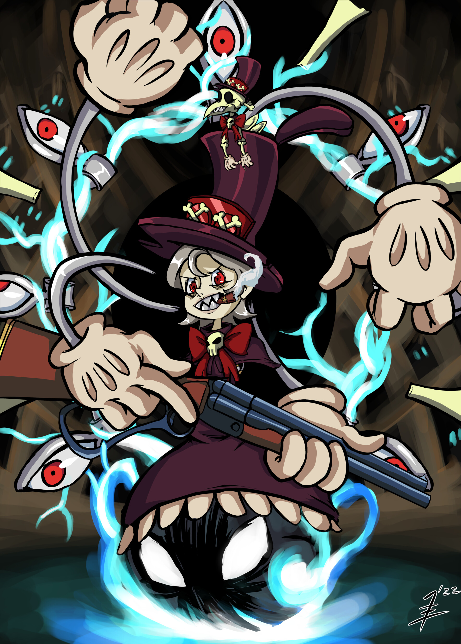 Peacock Skullgirls Wallpaper
