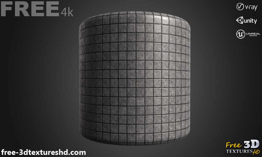 3D textures PBR free Download - Concrete Tile Pavement 3D Texture PBR ...