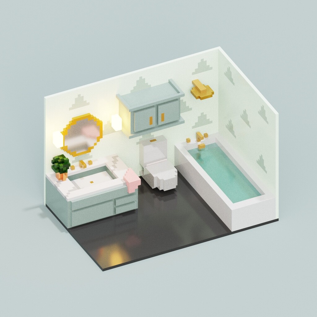 ArtStation - Bathroom work